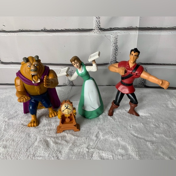 Disney | Toys | 3 Disney Beauty The Beast Mini Figures The Beast Belle ...